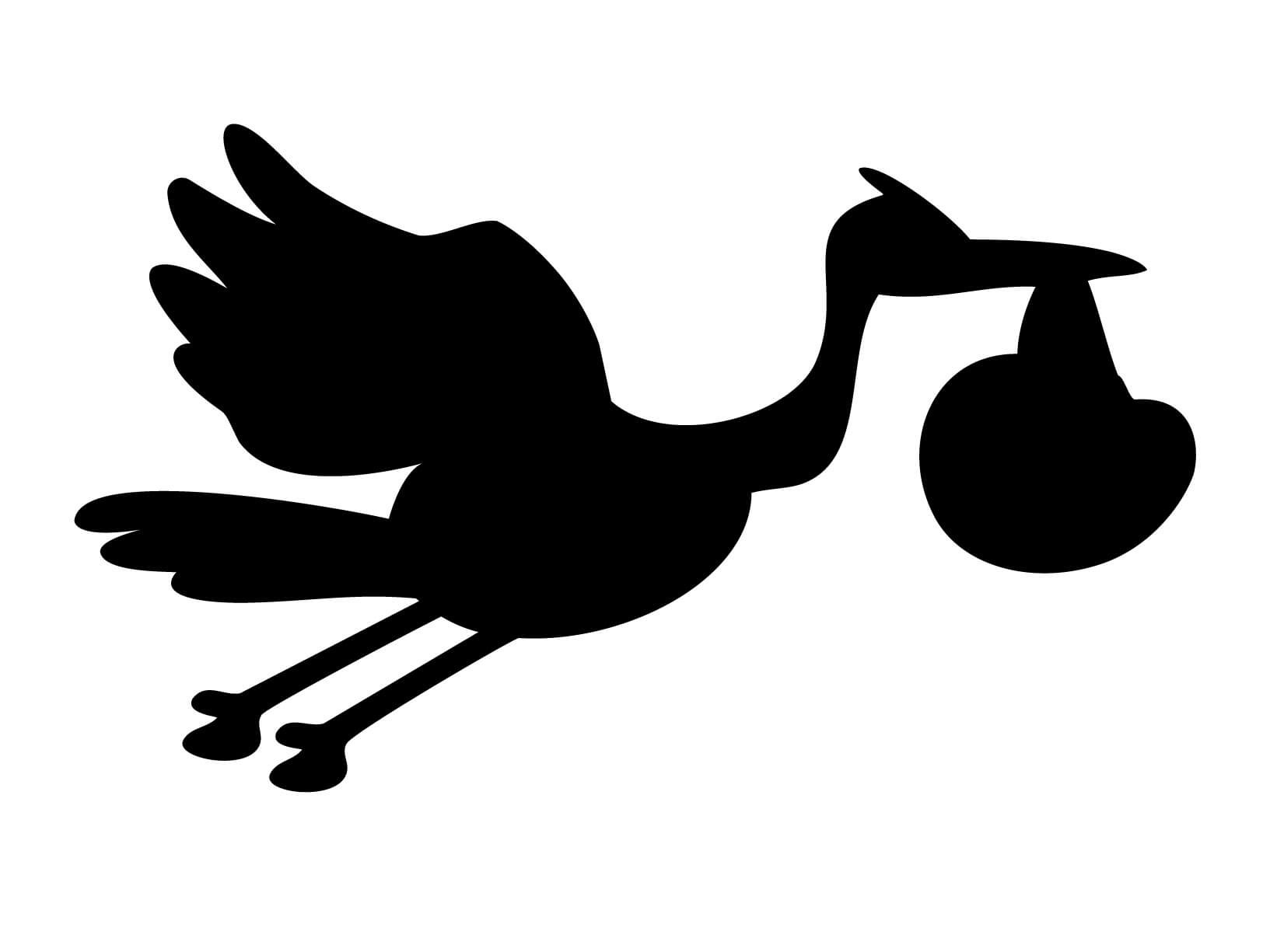 Muursticker ooievaar