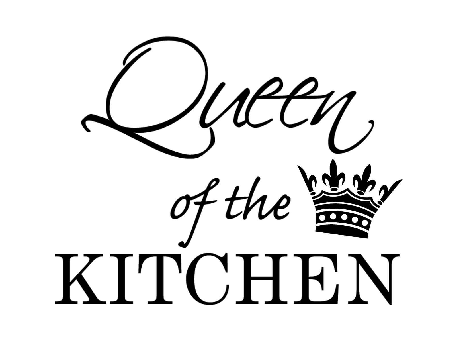 Muursticker "Queen of the kitchen"