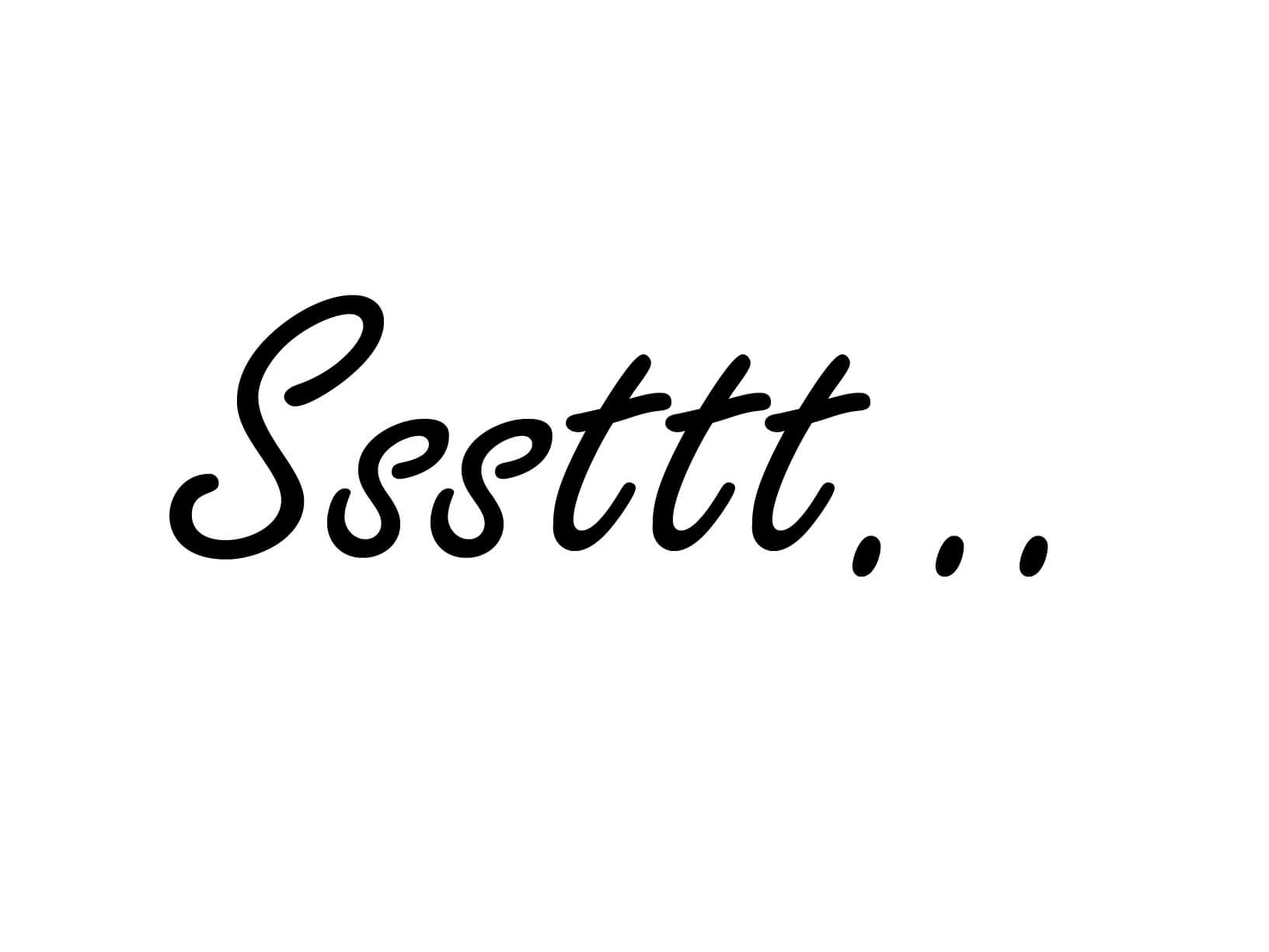 Muursticker "Sssttt..."