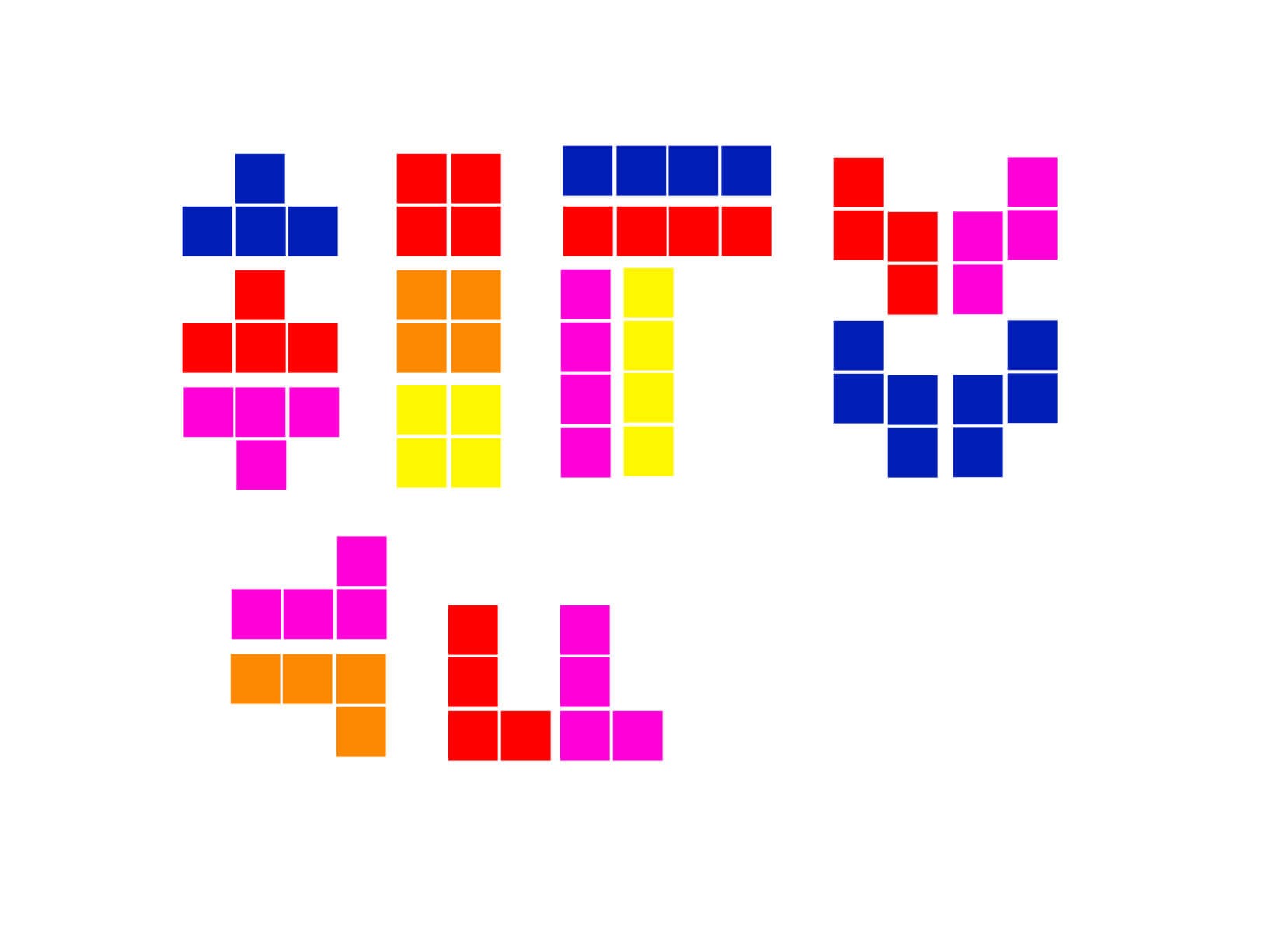 Muursticker Tetris